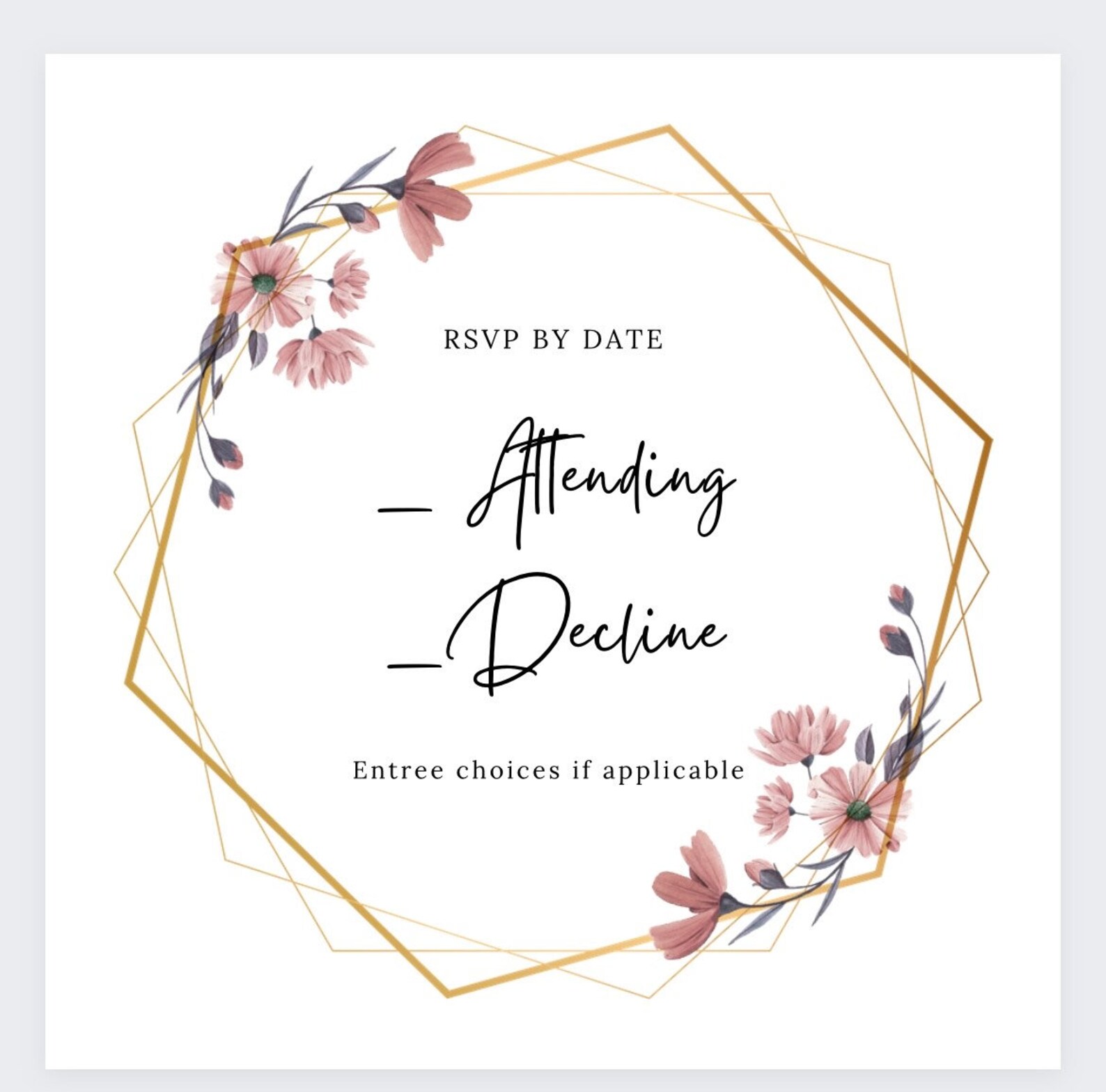 Simple Wedding Invitation Card - Etsy