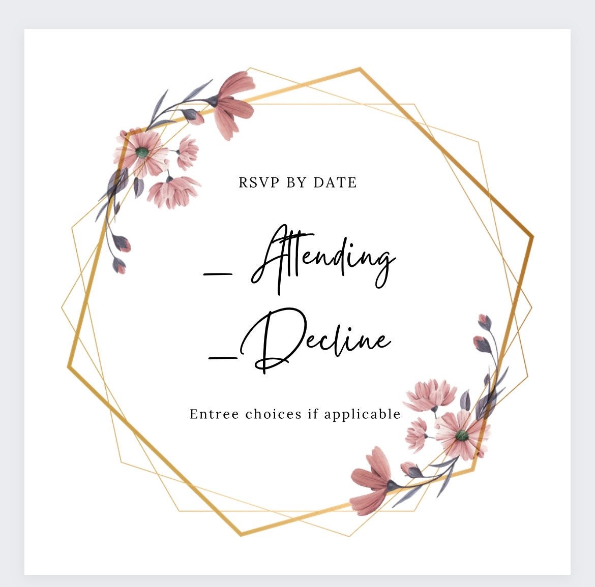 Simple Wedding Invitation Card - Etsy