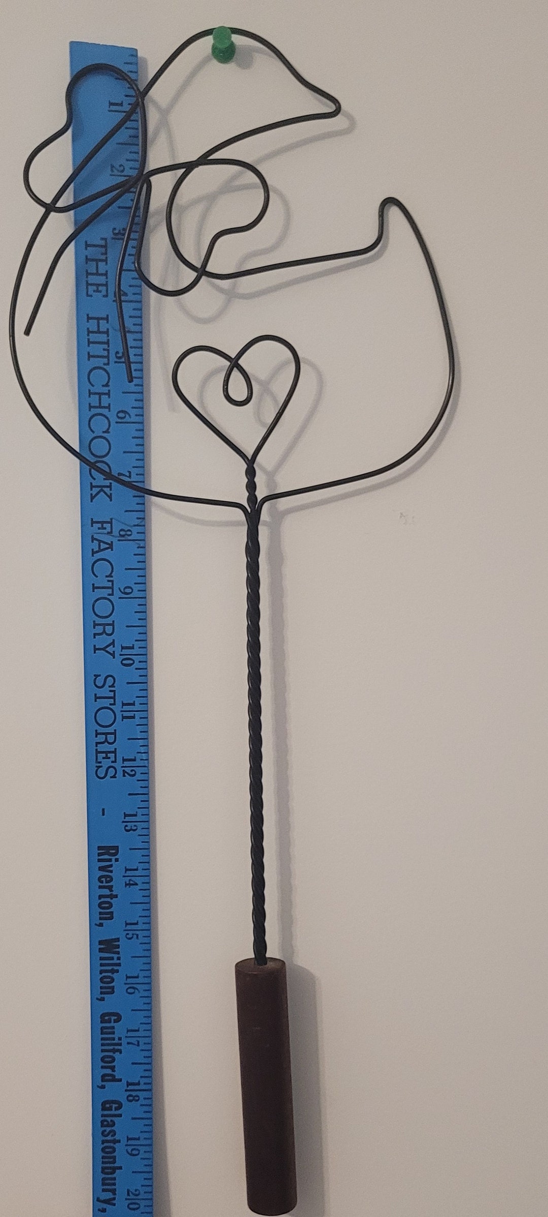 Vintage Twisted Wire Rug Beater W/wooden Handle Duck/goose W/bow ...