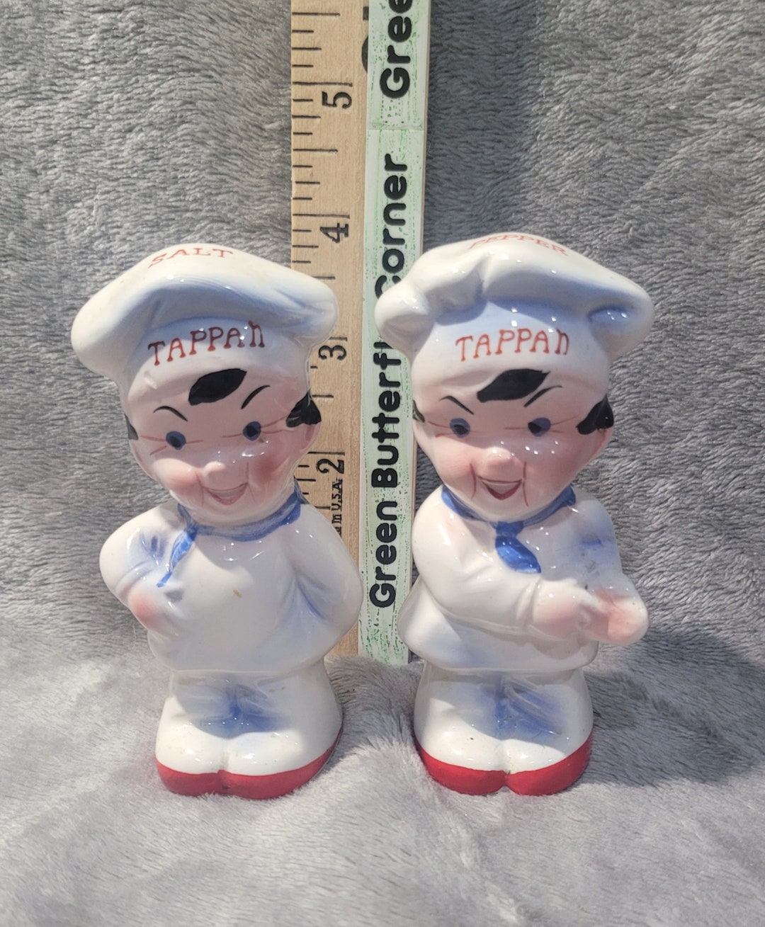 Ceramic Tappan Chief Salt & Pepper Shakers - Etsy