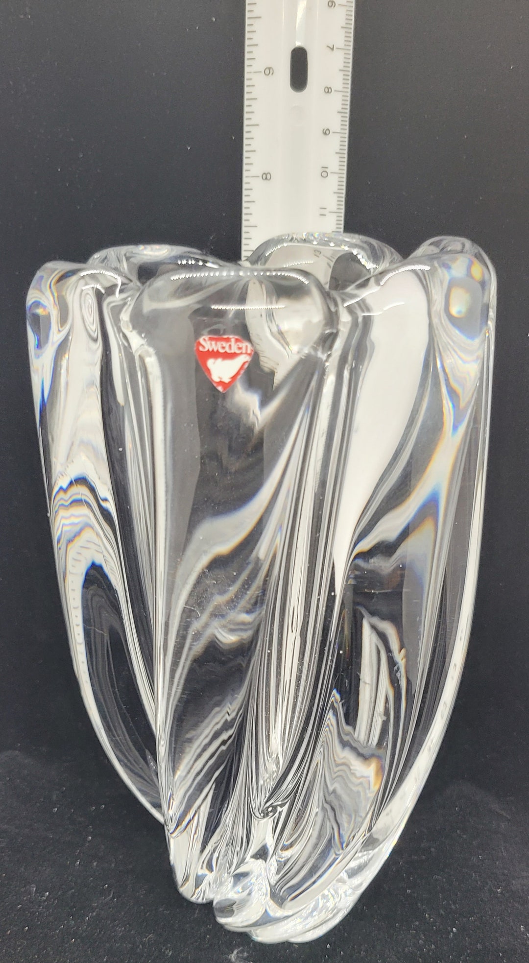 1940s Orrefors CRYSTAL Waterfall Vase Signed - Etsy