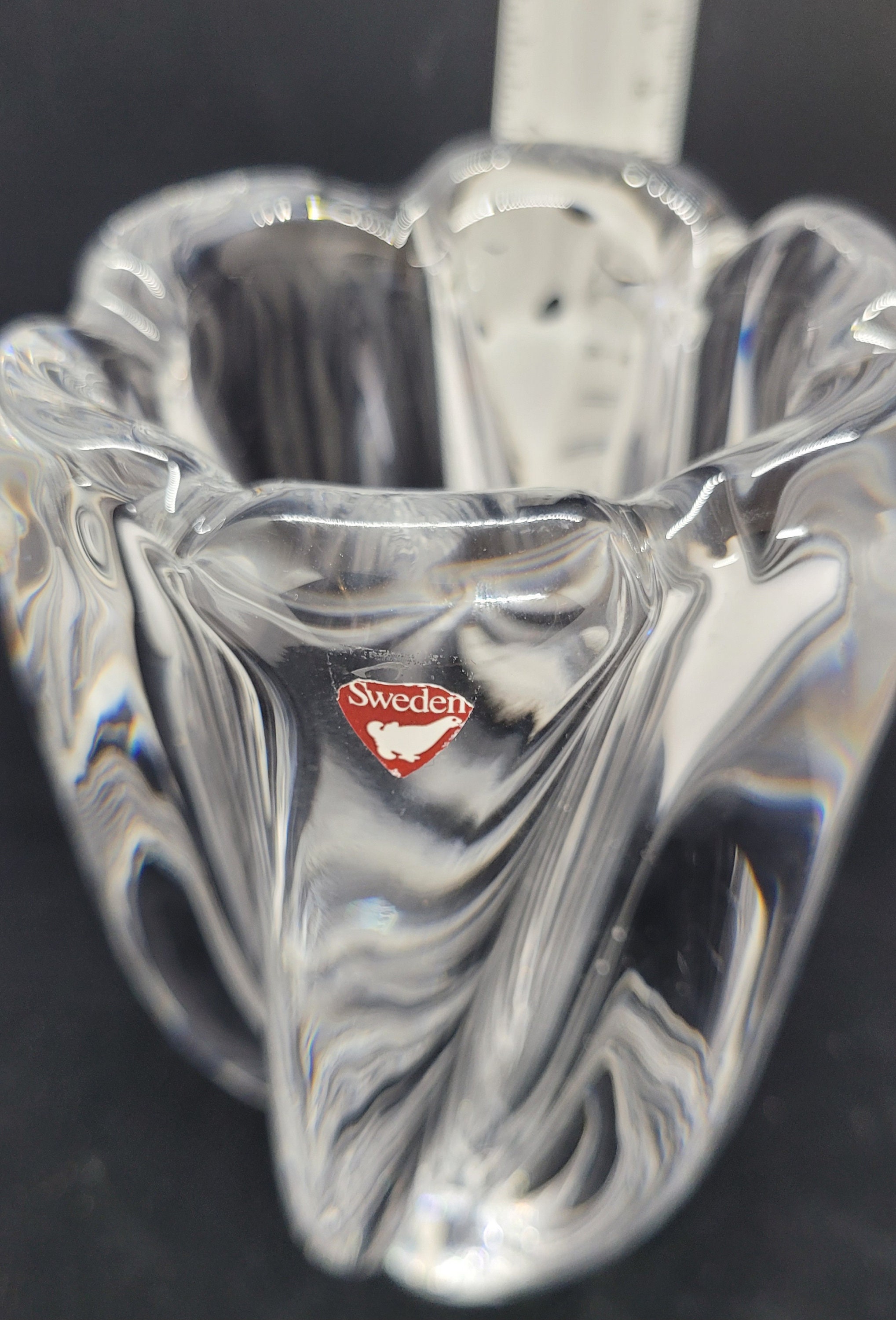 1940s Orrefors CRYSTAL Waterfall Vase Signed - Etsy