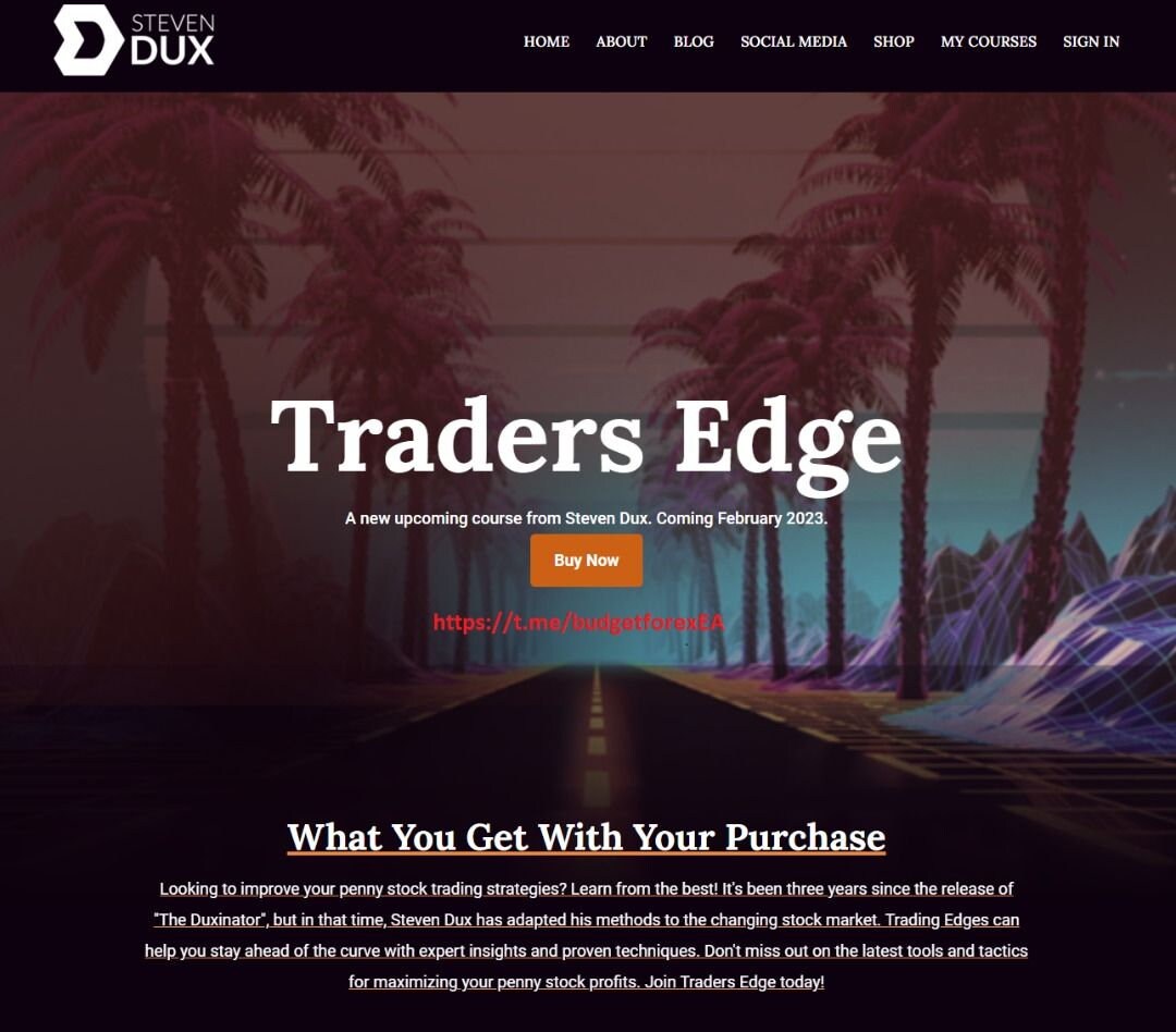 Steven Dux Traders Edge Course 2023 - Etsy Israel