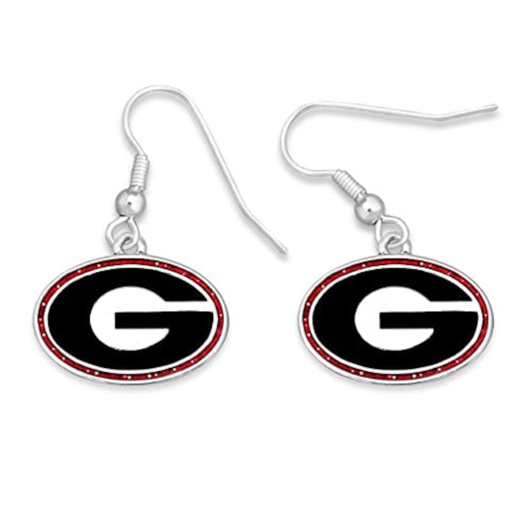 43345 Georgia Glitter Logo Earrings UGA - Etsy