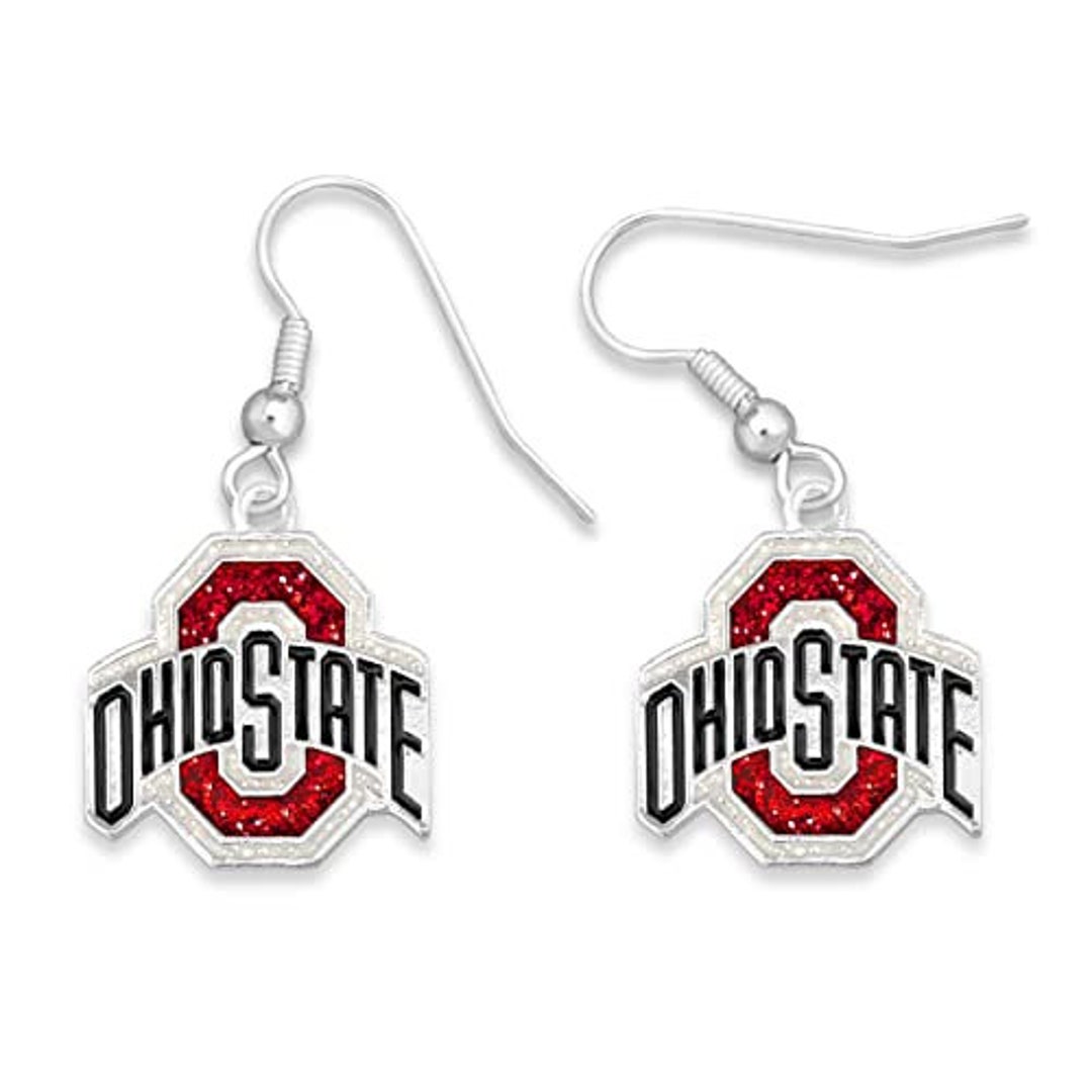 43345 Ohio State Glitter Logo Earrings - Etsy