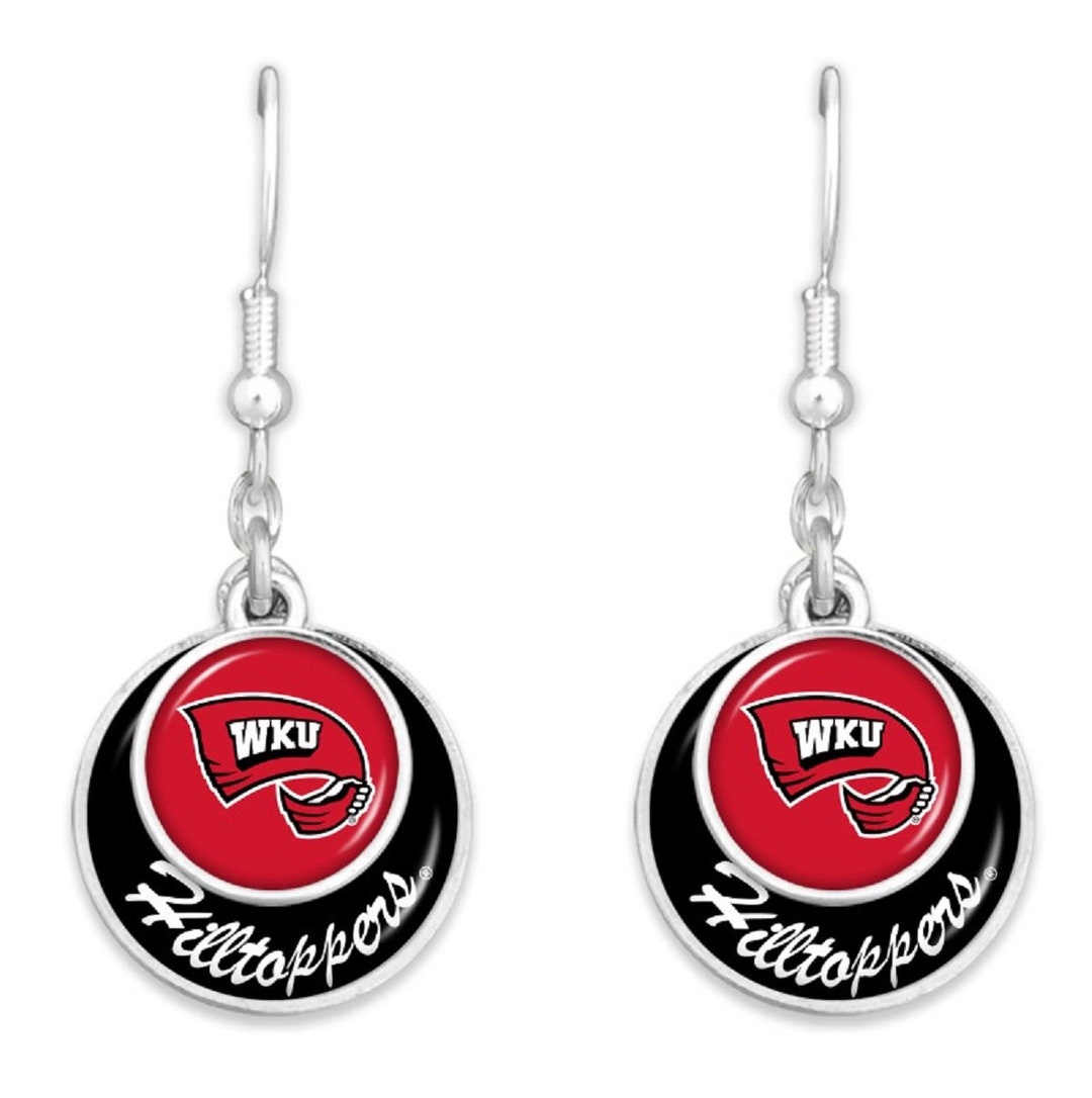 55427 Western Kentucky WKU Stacked Disk Earrings - Etsy