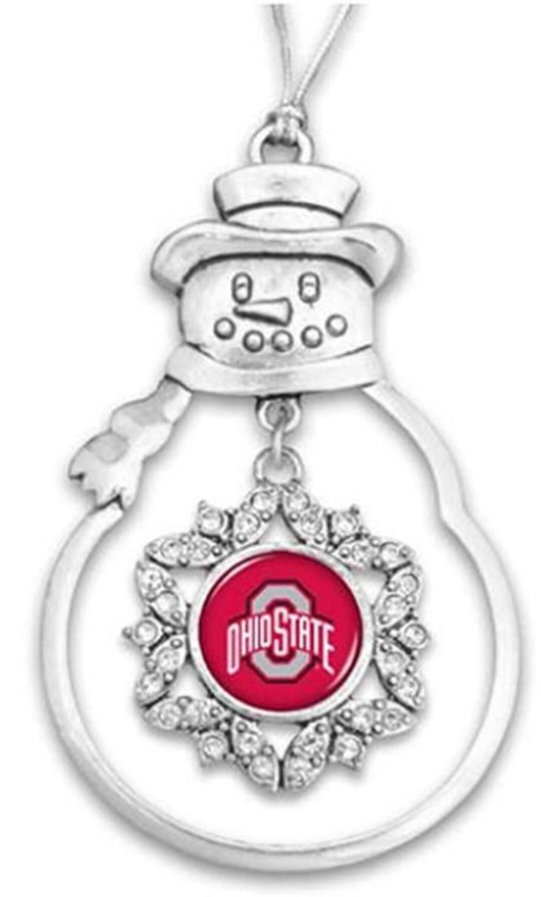 48584 Ohio State Buckeyes Officially Licensed Snowman Ornament - Etsy