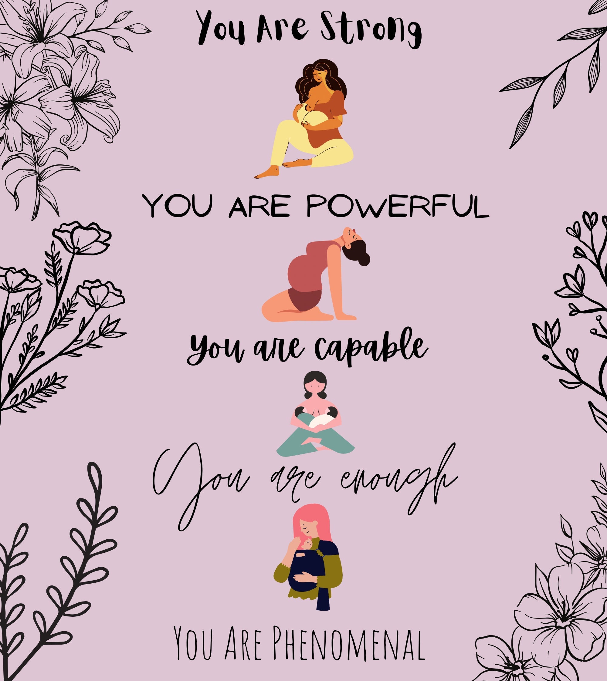 New Mom Digital Poster | Breastfeeding Mom Gift Poster | Digital Poster ...