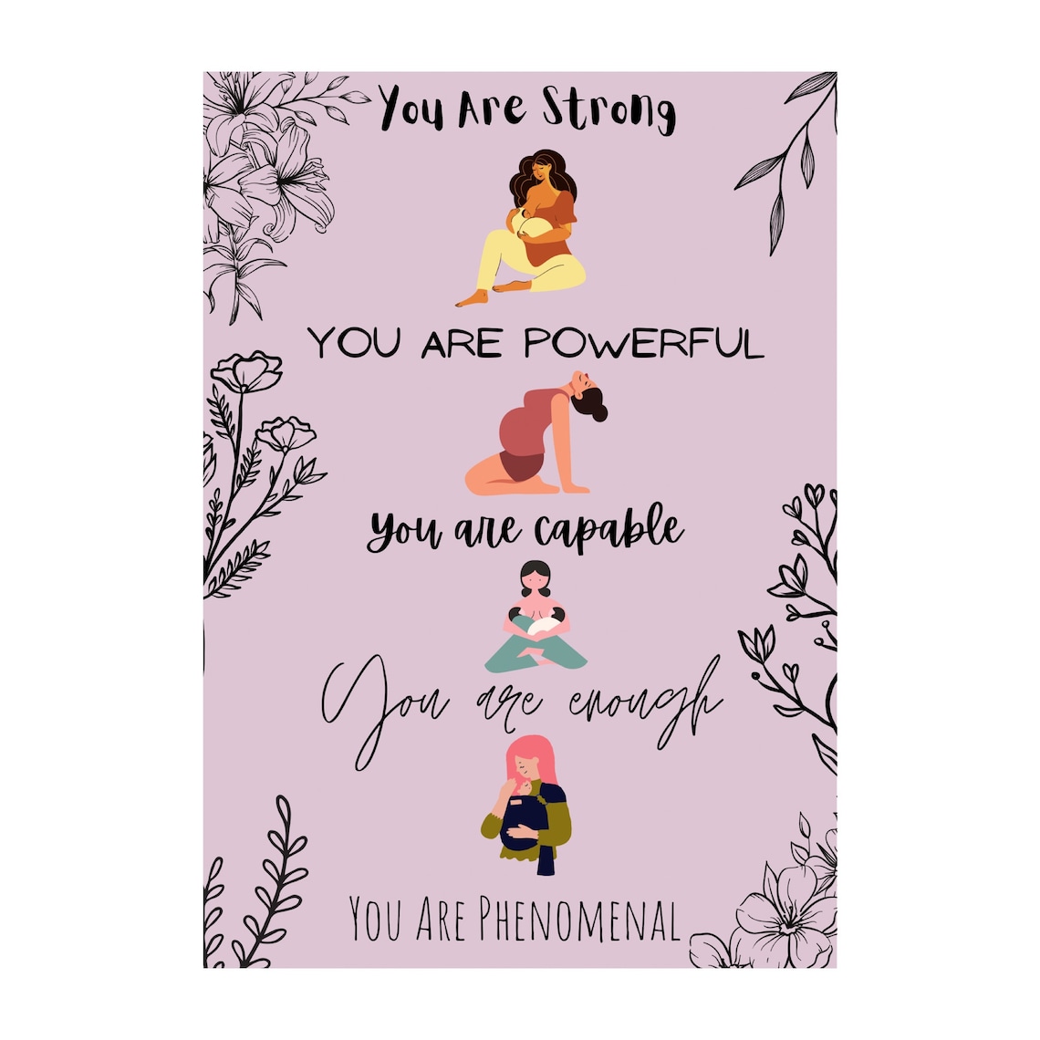 New Mom Digital Poster | Breastfeeding Mom Gift Poster | Digital Poster ...