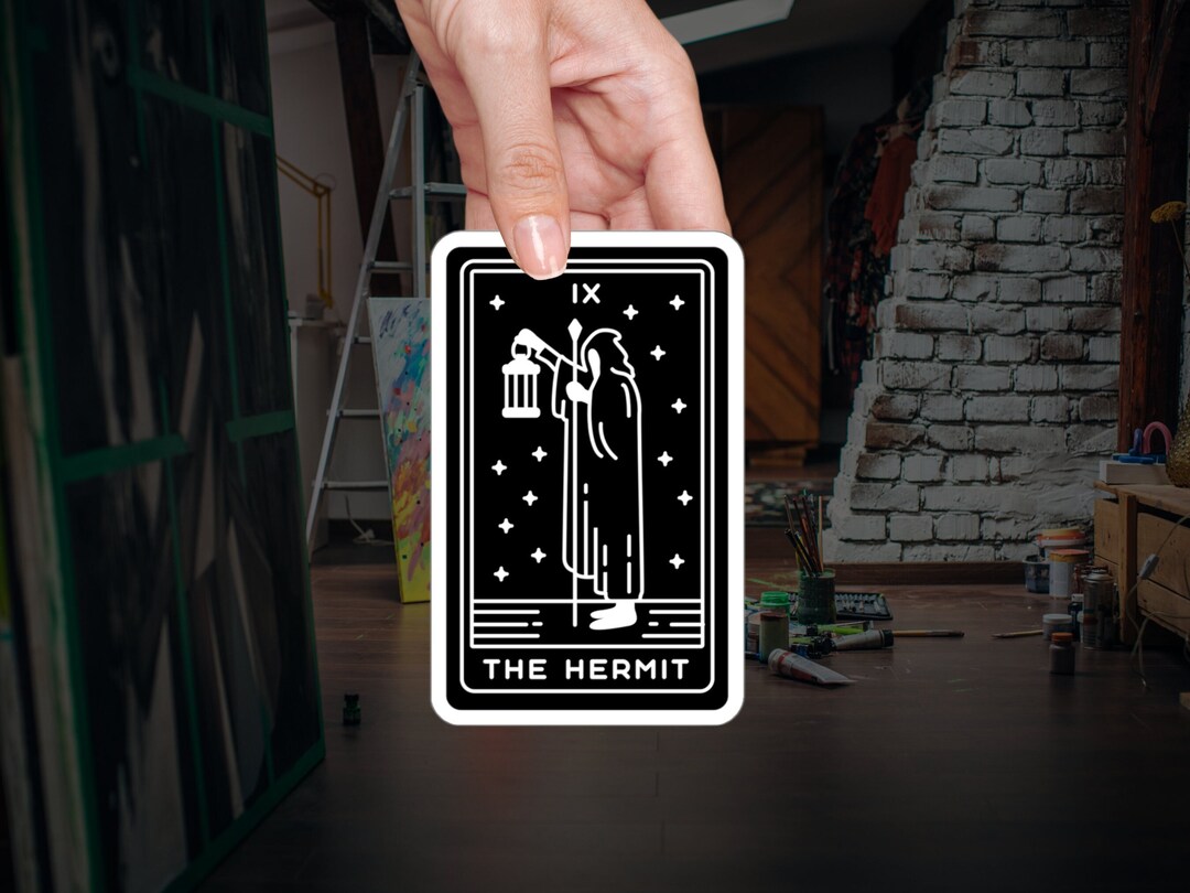 Hermit Tarot Card Vinyl Vinyl Sticker Waterproof, Weatherproof, UV ...