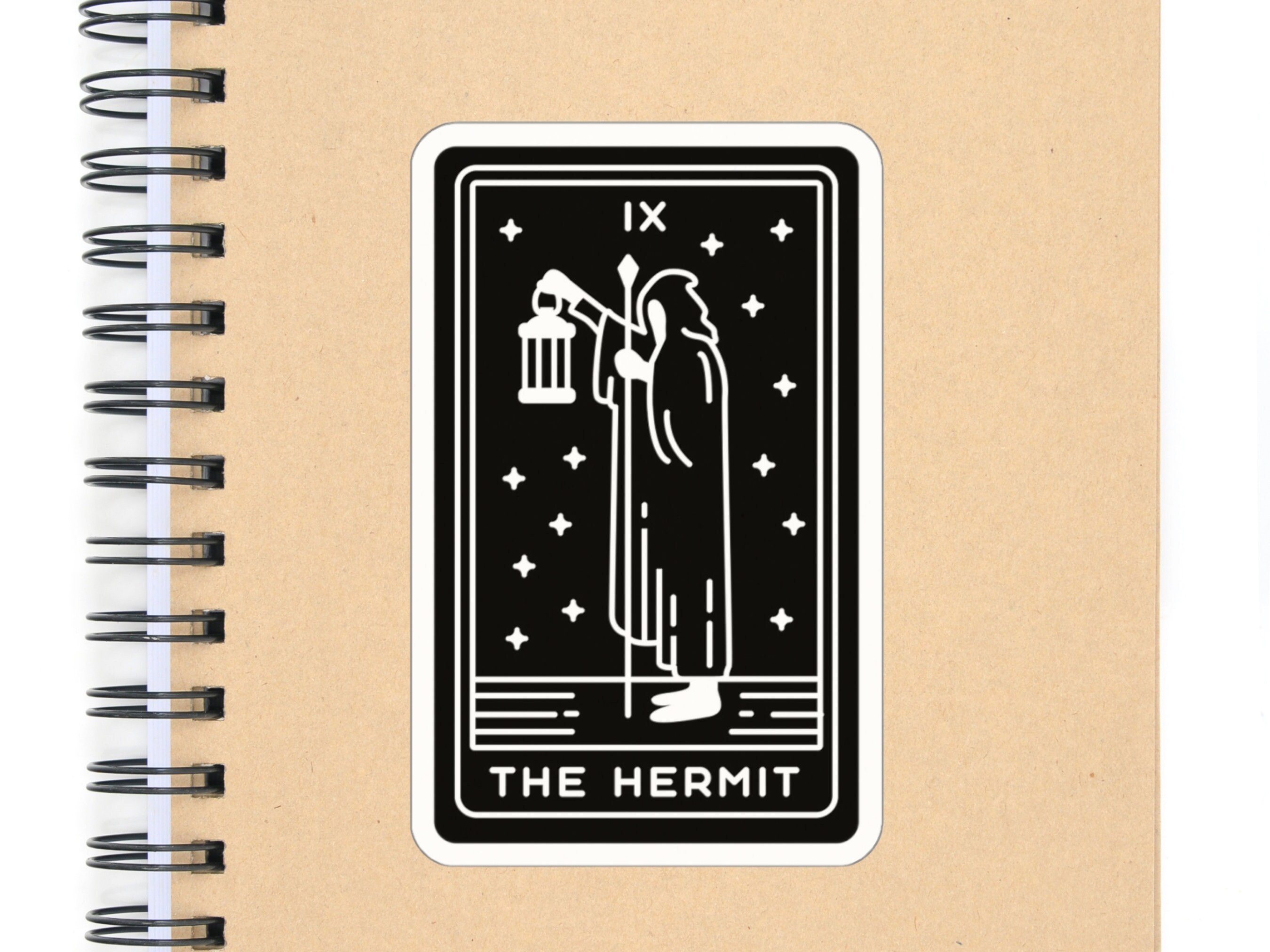 Hermit Tarot Card Vinyl Vinyl Sticker Waterproof, Weatherproof, UV ...
