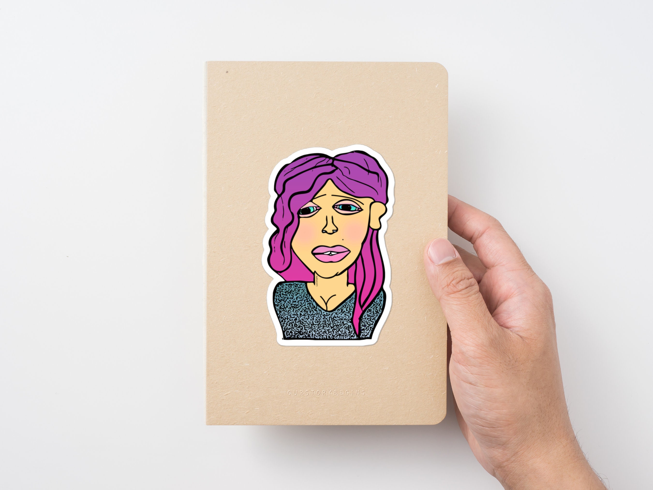 Purple Patricia Glossy Vinyl Handmade Sticker Premium Artist-designed ...