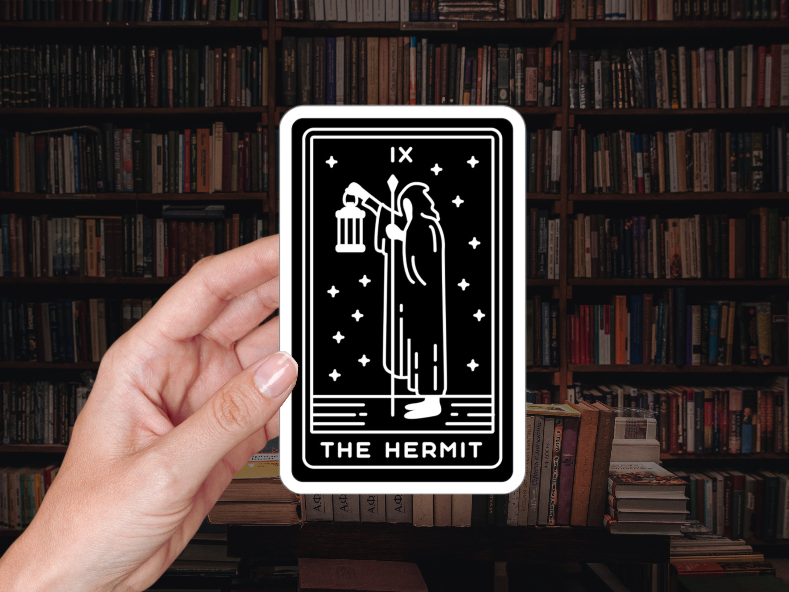 Hermit Tarot Card Vinyl Vinyl Sticker Waterproof, Weatherproof, UV ...