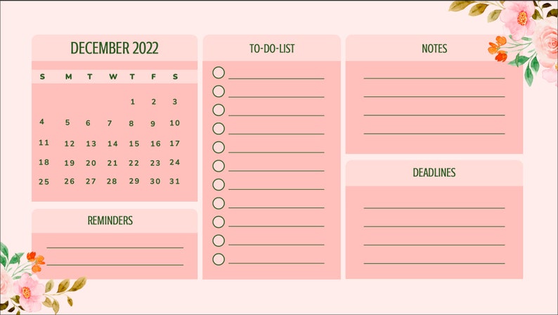 December 2022 Digital Planner - Etsy