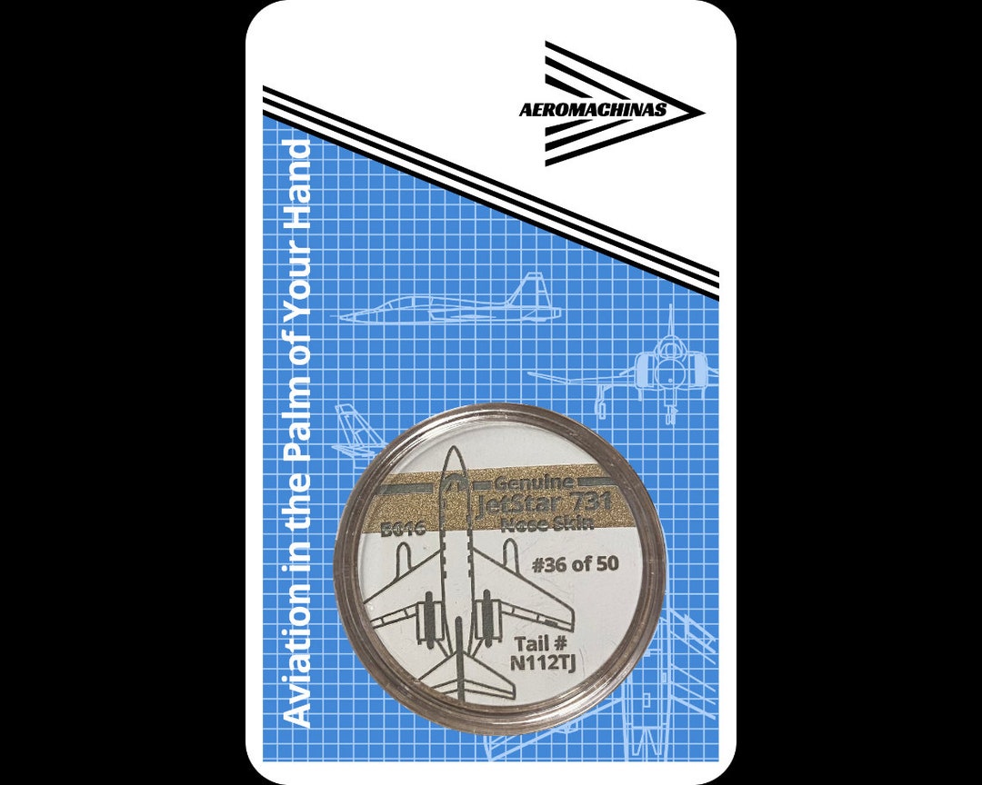 Jetstar 731 Airplane Skin Challenge Coin Tail N112TJ Gold and White - Etsy