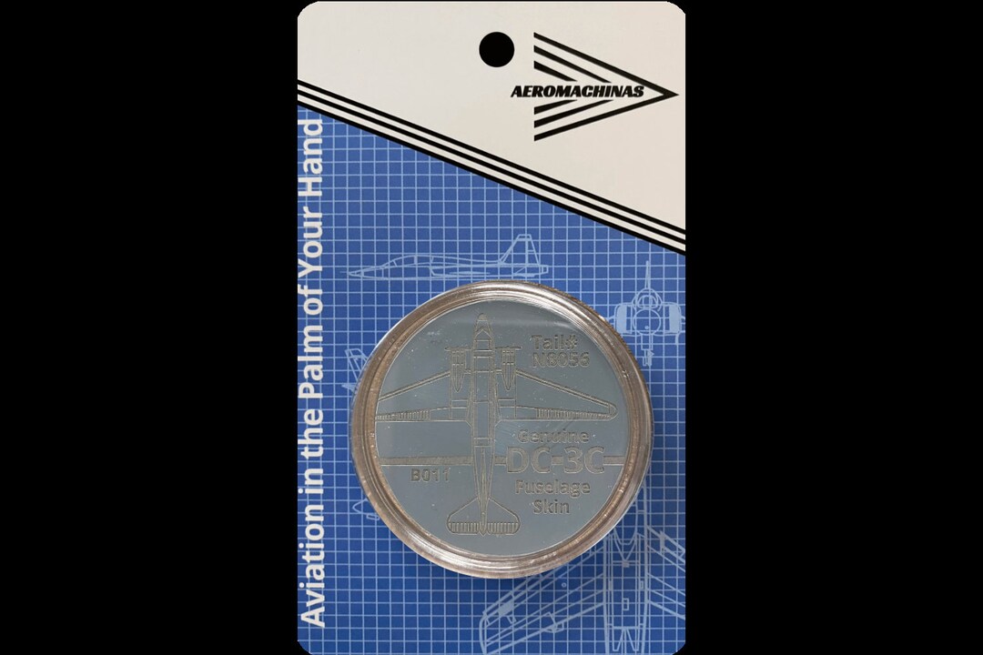 DC-3 Airplane Skin Challenge Coin Med Gray - Etsy