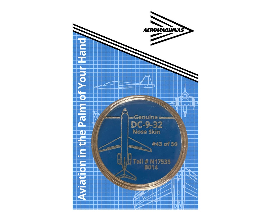 DC-9 Real Airplane Skin Challenge Coin Tail N17535 - Etsy