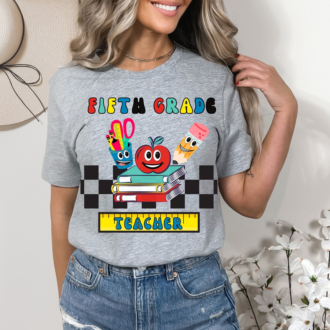 Fifth Grade Teacher Shirt,5th Grade T-shirt,fifth Grade,fifth Grade ...