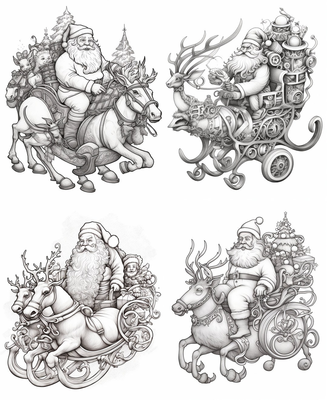 Christmas Coloring Pages: Printable Coloring Pages. Downloadable Large ...