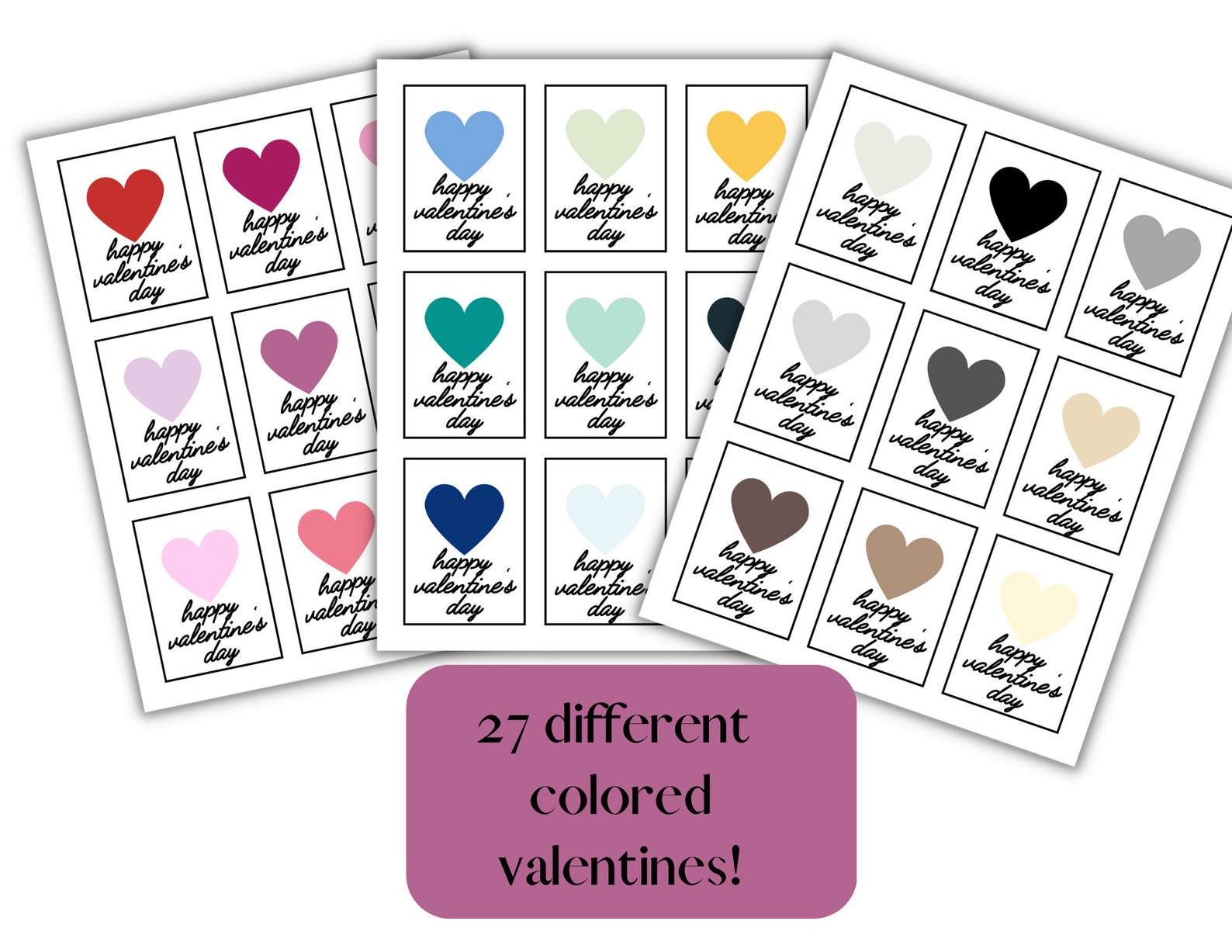 Printable Valentine's Day Cards, Printable Valentine, Minimalist ...