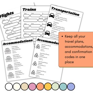 Printable Travel Planner, Trip Planner, Printable Itinerary Template ...