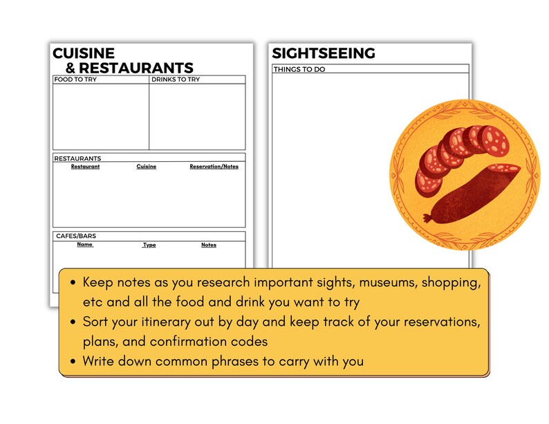 Printable Spain Travel Planner, Trip Planner, Printable Itinerary ...