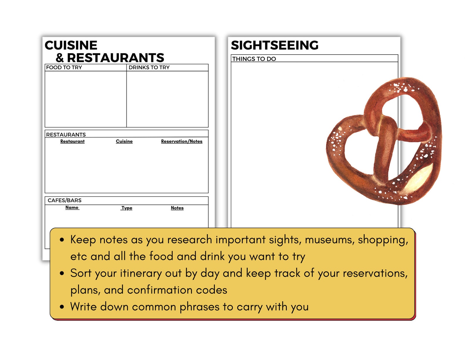 Printable Germany Travel Planner, Trip Planner, Printable Itinerary ...