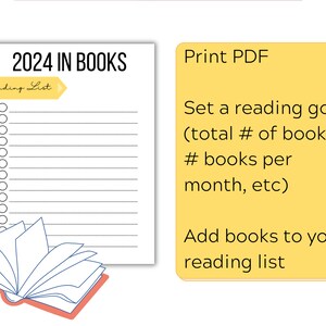 Printable Reading Goal Tracker, Reading Journal, PDF Goal Tracker ...