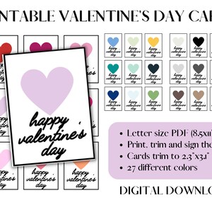 Printable Valentine's Day Cards, Printable Valentine, Minimalist ...