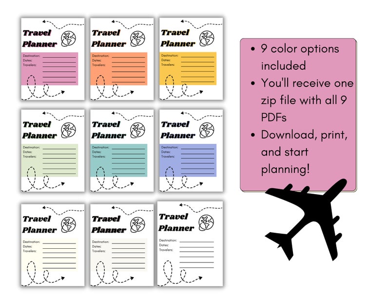 Printable Travel Planner, Trip Planner, Printable Itinerary Template ...