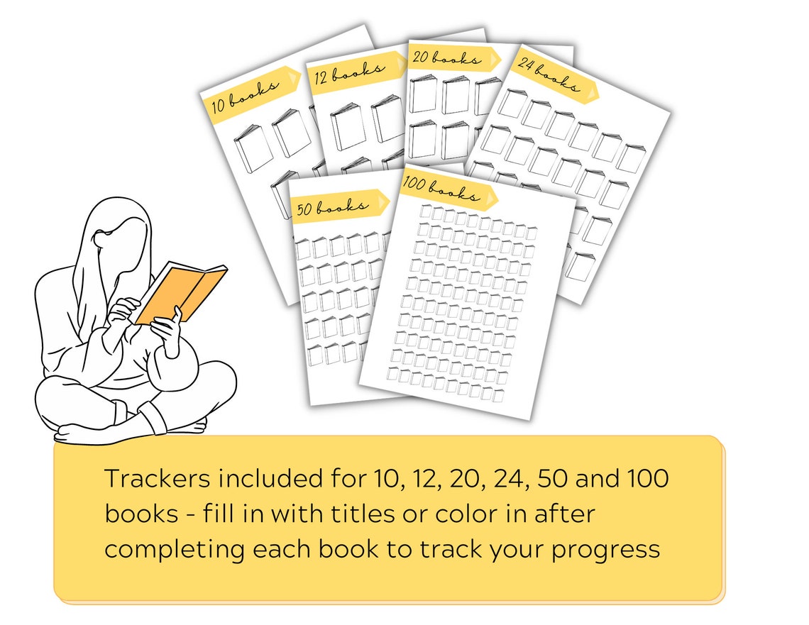 Printable Reading Goal Tracker, Reading Journal, PDF Goal Tracker ...