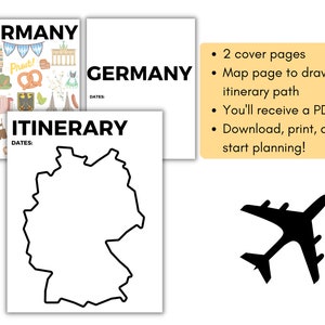 Printable Germany Travel Planner, Trip Planner, Printable Itinerary ...