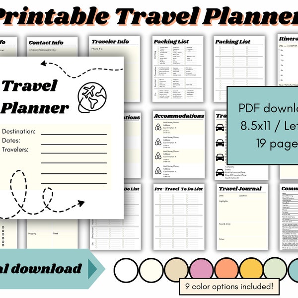 Printable Germany Travel Planner, Trip Planner, Printable Itinerary ...