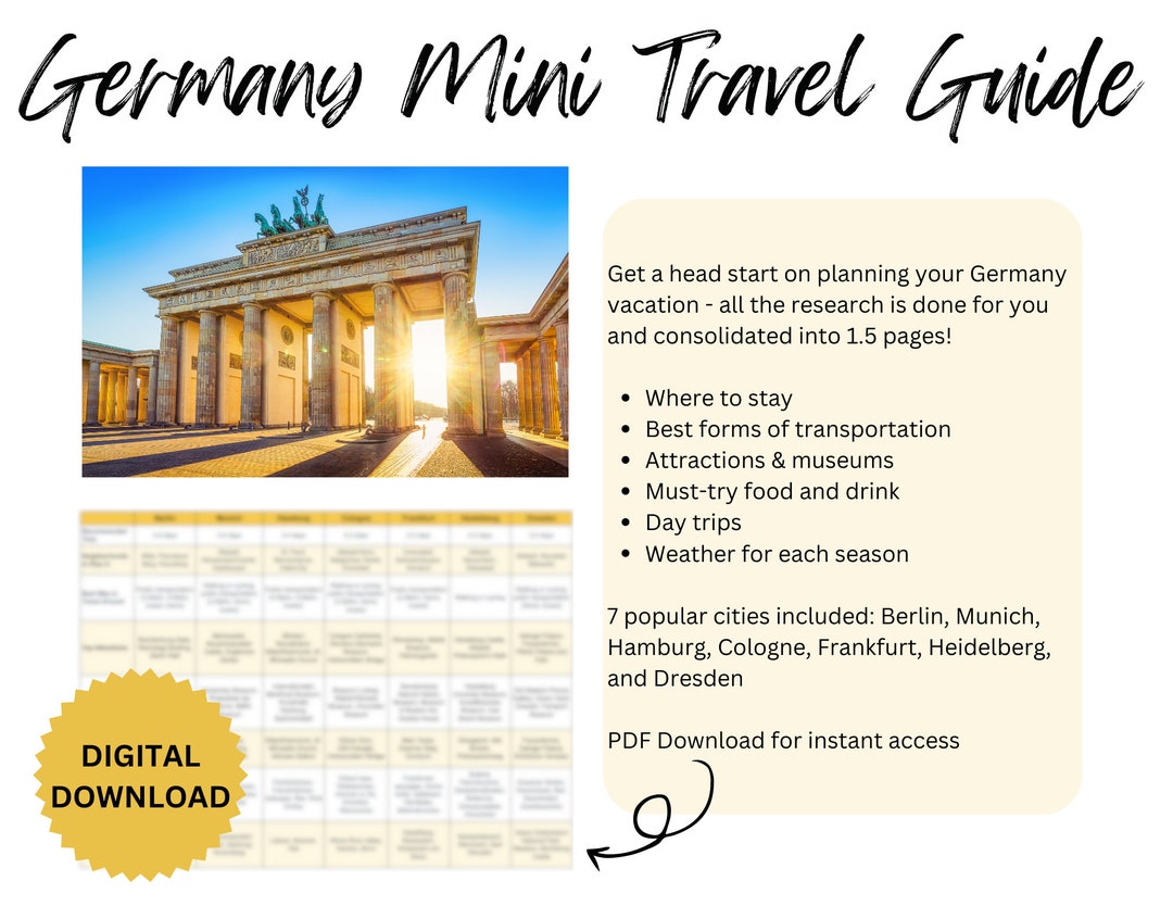 Germany Travel Guide, Germany Itinerary, Berlin Travel Guide, Munich ...