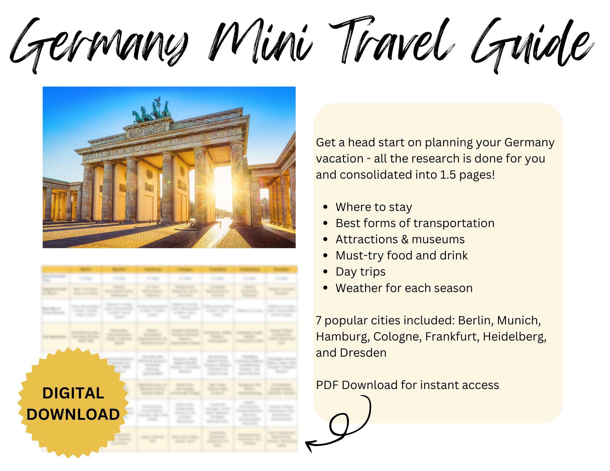 Germany Travel Guide, Germany Itinerary, Berlin Travel Guide, Munich ...