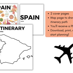 Printable Spain Travel Planner, Trip Planner, Printable Itinerary ...