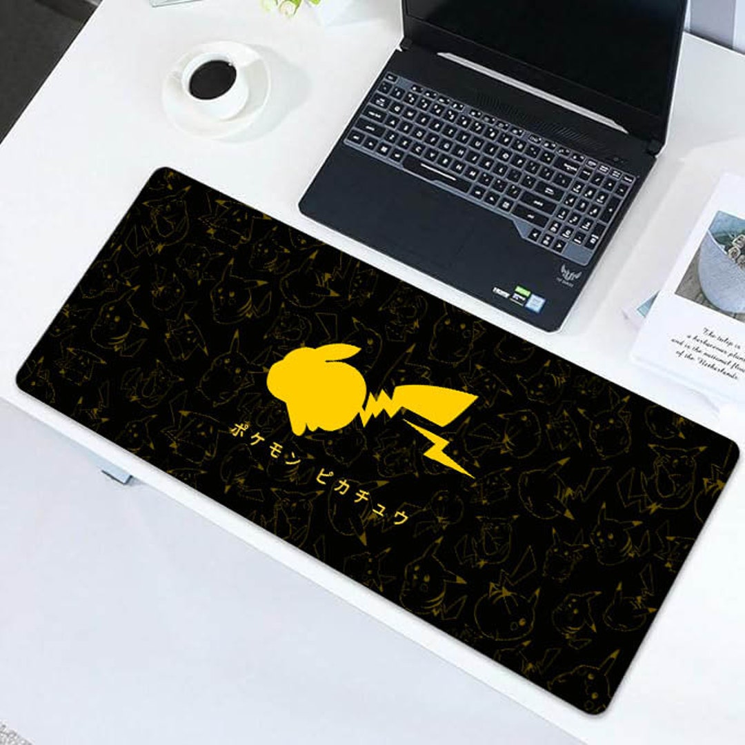 Pikachu Desk Mat Gaming Mousepad Keyboard Play Mat Non-slip Base 31.5 ...
