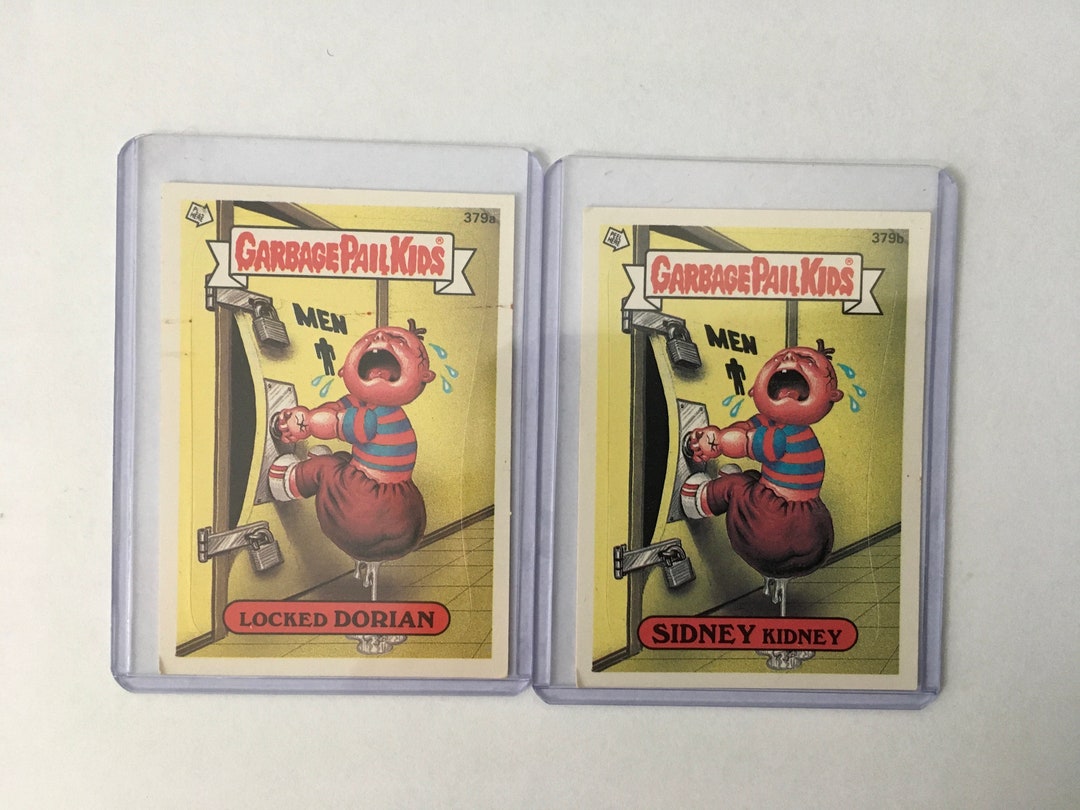 Vintage 1987 Garbage Pail Kids Cards Locked Dorian 379a and Sidney ...