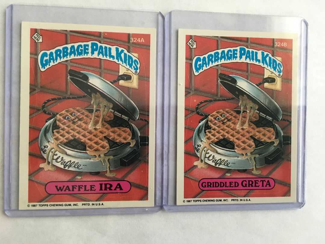 Vintage 1987 Garbage Pail Kids Cards Waffle IRA 324a and Griddled Greta ...
