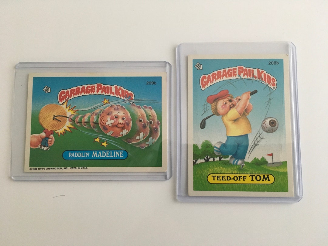 Vintage 1986 Garbage Pail Kids Cards Teed-off Tom 208b and Paddlin ...