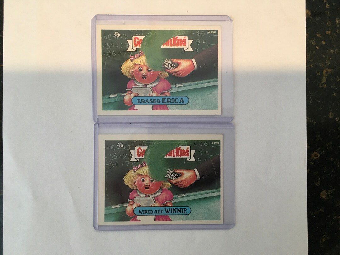 Vintage 1987 Garbage Pail Kids Cards Erased Erica 415a and - Etsy