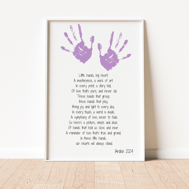 Handprint Keepsake - Etsy