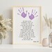 Personalized Handprint Craft Art, Printable Poem for Mom or ...