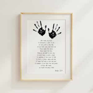 Personalized Handprint Craft Art, Printable Poem for Mom or ...