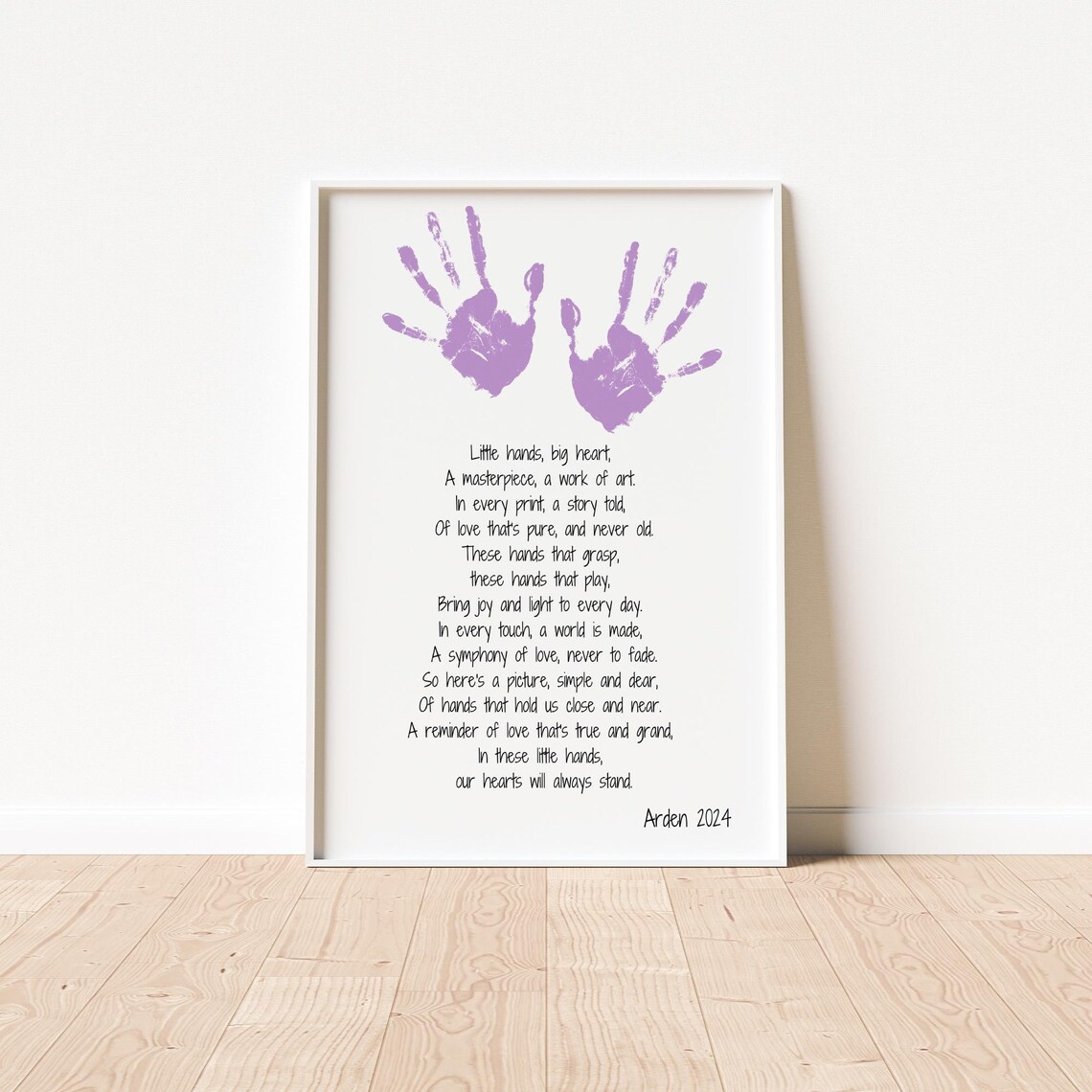 Personalized Handprint Craft Art, Printable Poem for Mom or ...