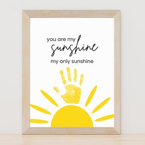Mother's Day Handprint Printable Sunshine Fingerprint Keepsake Teacher ...