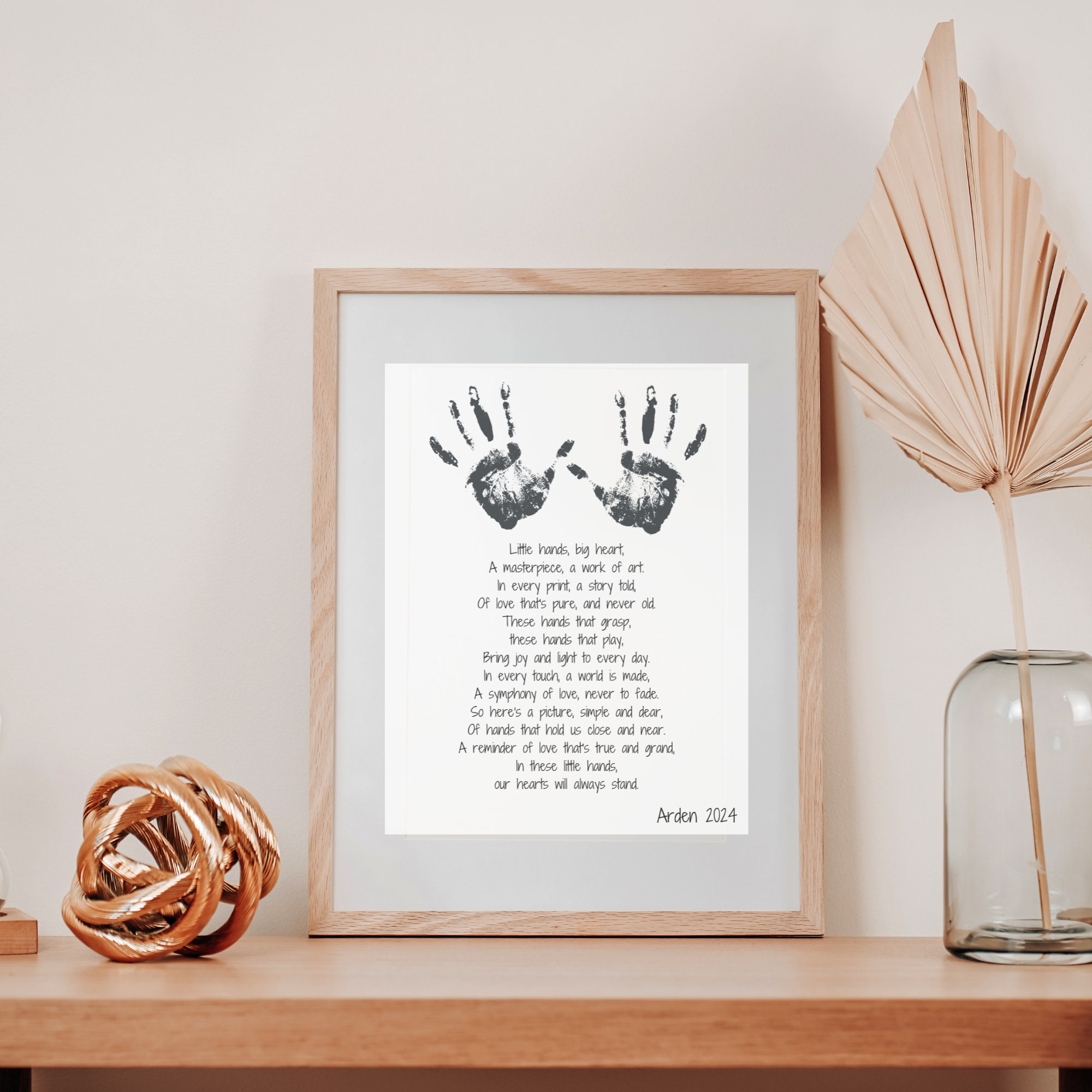 Personalized Handprint Craft Art, Printable Poem for Mom or ...