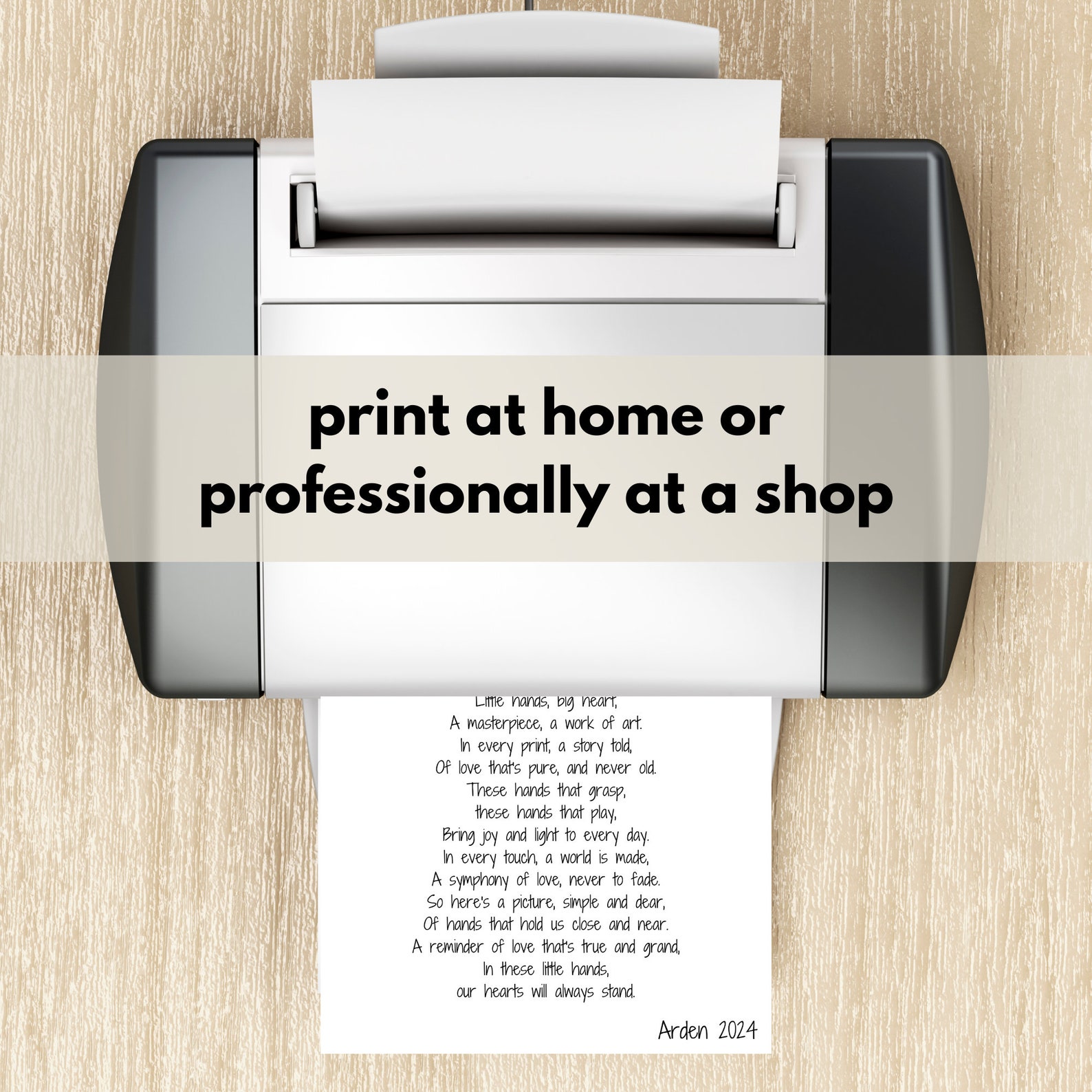 Personalized Handprint Craft Art, Printable Poem for Mom or ...