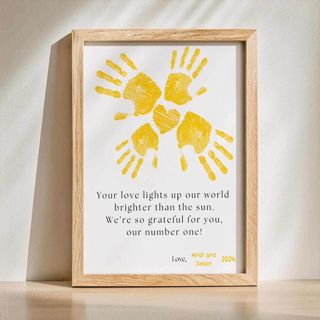 Sunshine Handprint Craft Keepsake From Kids Preschool Gift for ...