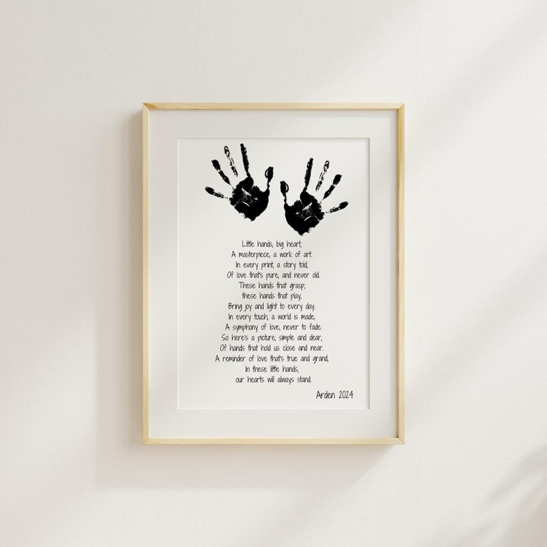Personalized Handprint Craft Art, Printable Poem for Mom or ...